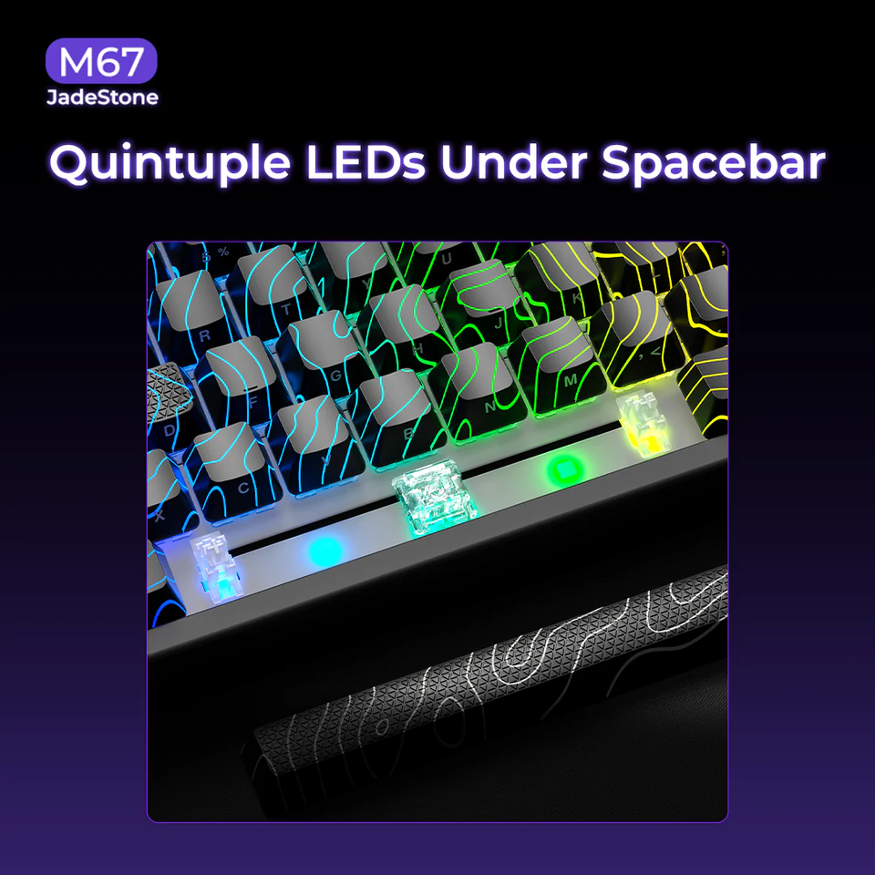 XVX M67 JadeStone Mechanical Keyboard With IMD-Tech Keycaps ...
