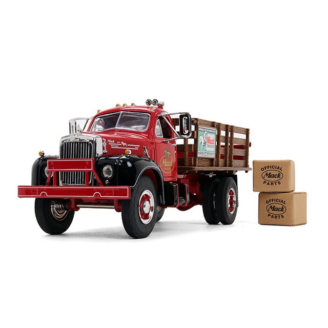 First Gear Mack Truck B61 With Stake Bed 1/34 Scale Diecast Model Red ...
