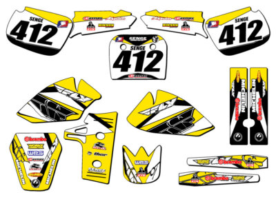All Years RM 60 13 FLY Yellow Senge Graphics Kit Compatible with Suzuki ...