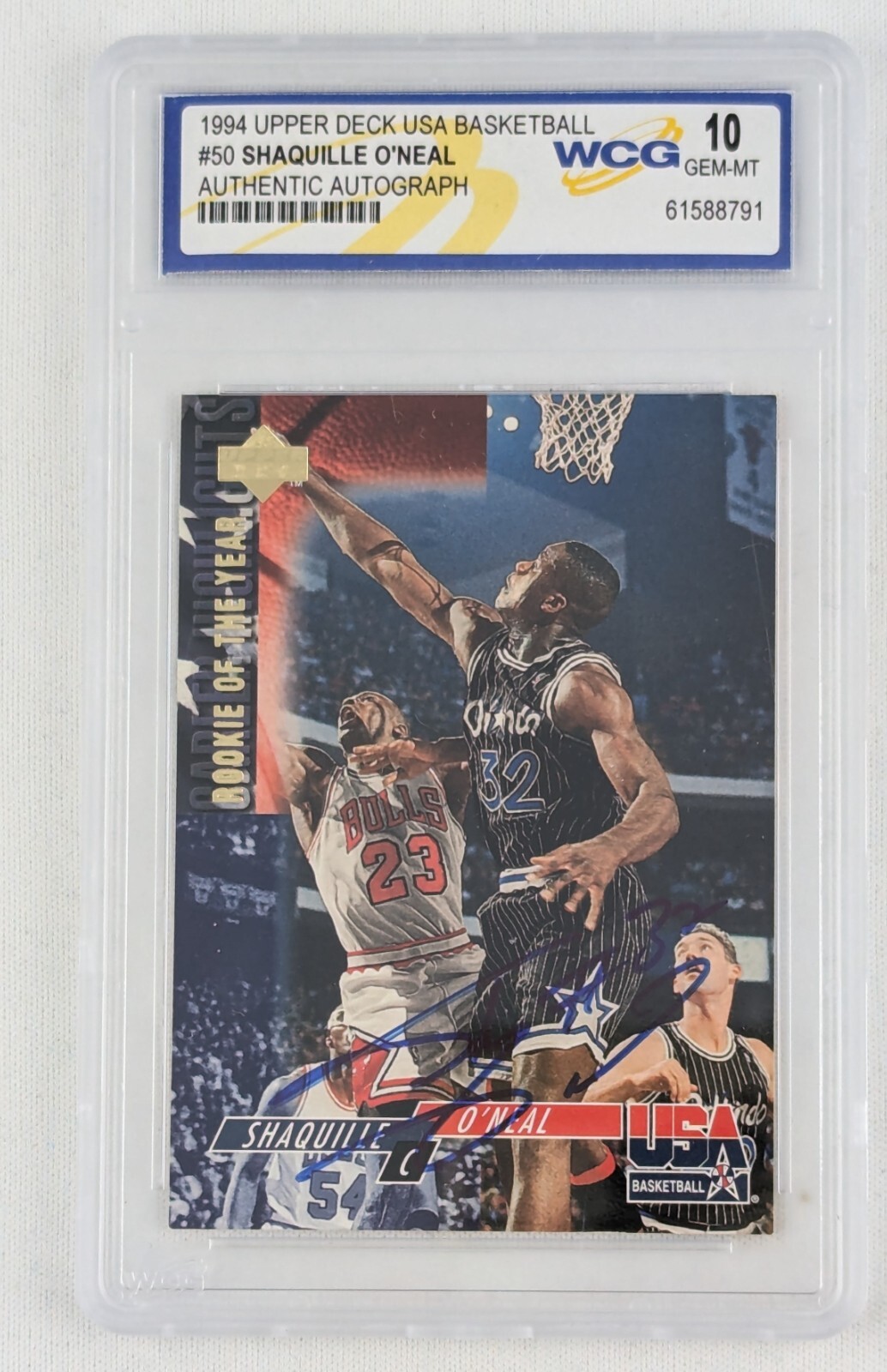 1994 Upper Deck #50 Shaquille O'Neal Rookie of Year Autographed - WCG ...