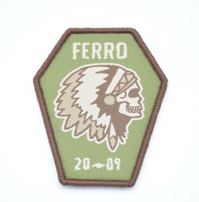 FERRO CONCEPTS CHIEF COFFIN LOGO PATCH HOOK/LOOP BACKING SLICKSTER ...