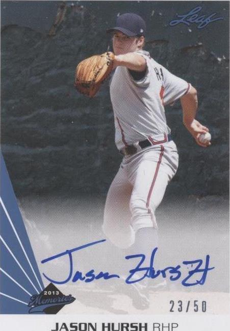 2013 Leaf Memories - Autographs Jason Hursh #A-JH2 Blue /50 (AU, RC ...