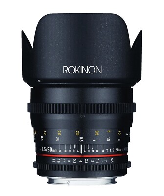 Rokinon Cine DS 50mm T1.5 Full Frame Prime Cine Lens for Canon EF ...