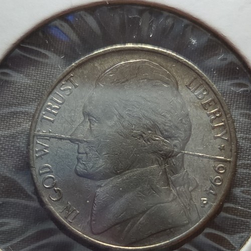 1994-P Jefferson Nickel 5C Error Coin Die Crack Mint Error | eBay