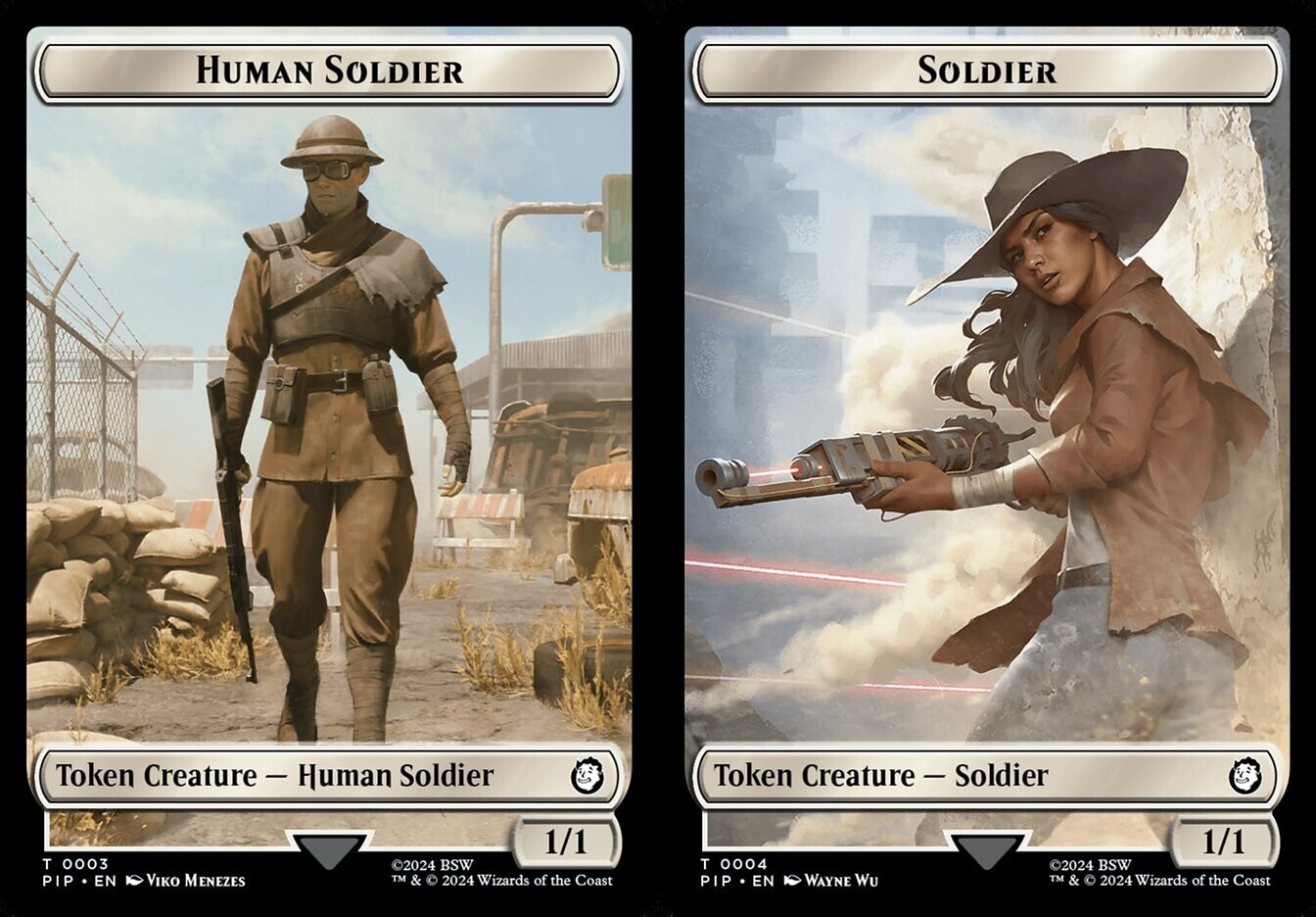 MTG Fallout TOKEN Human Soldier #0003 Soldier #0004 | eBay