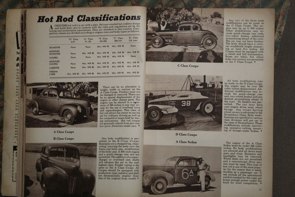 1950 HOT ROD Handbook VINTage History RACING Bonneville SCTA Drags ...