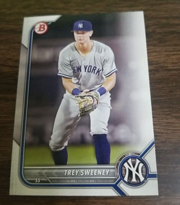 TREY SWEENEY 2022 BOWMAN BASEBALL CARD #BD-156 TIGERS/YANKEES (PROSPECT ...