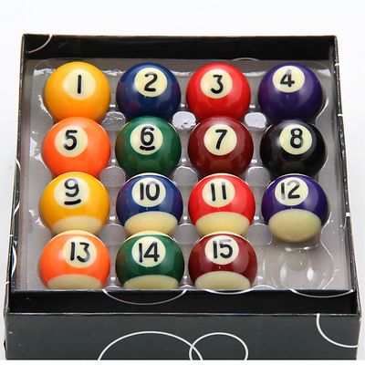Set 15 Mini 1 inch Magnetic Spots and Stripes Pool Balls Novelty Fridge ...