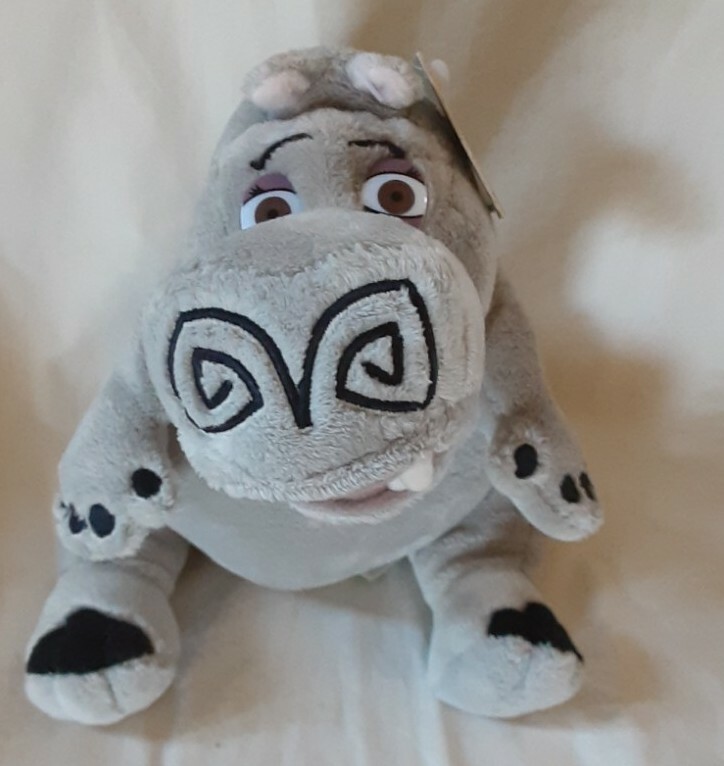 DreamWorks Russ Madagascar Gloria Hippo Plush Animal with Tag 2005 10 ...