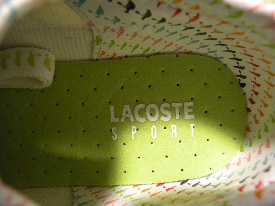 LACOSTE OBSERVE TNS ATHLETIC TRAINER SPORT WOMEN SHOES WHITE/GREEN SIZE ...