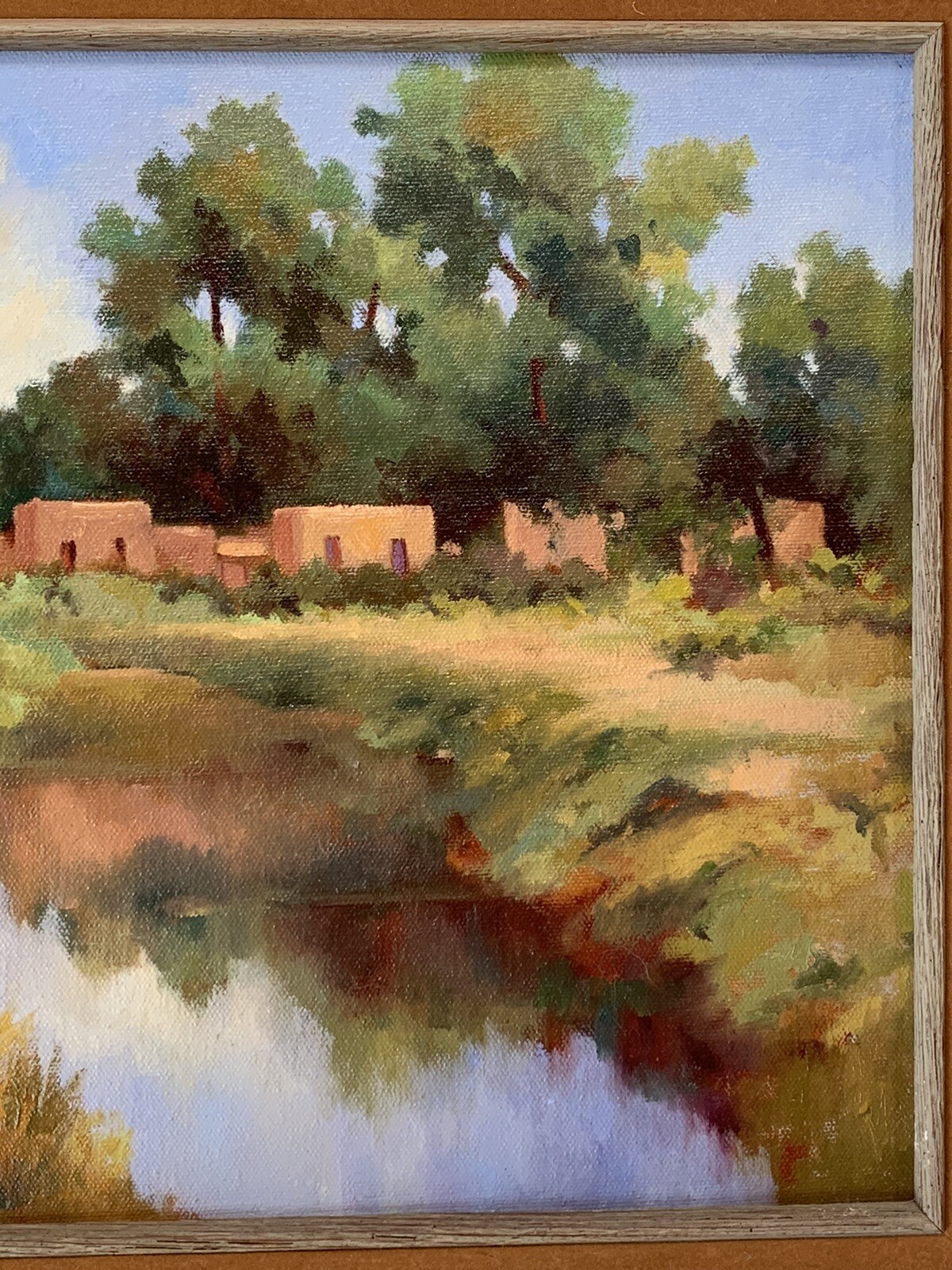 Original Painting Landscape Native American Mesa Village Art Rustic ...