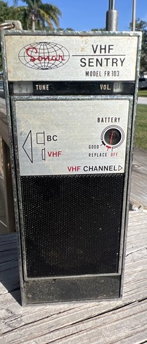 Vintage Sonar Radio Dual Channel VHF Sentry FR-103 Broadcast Receiver ...