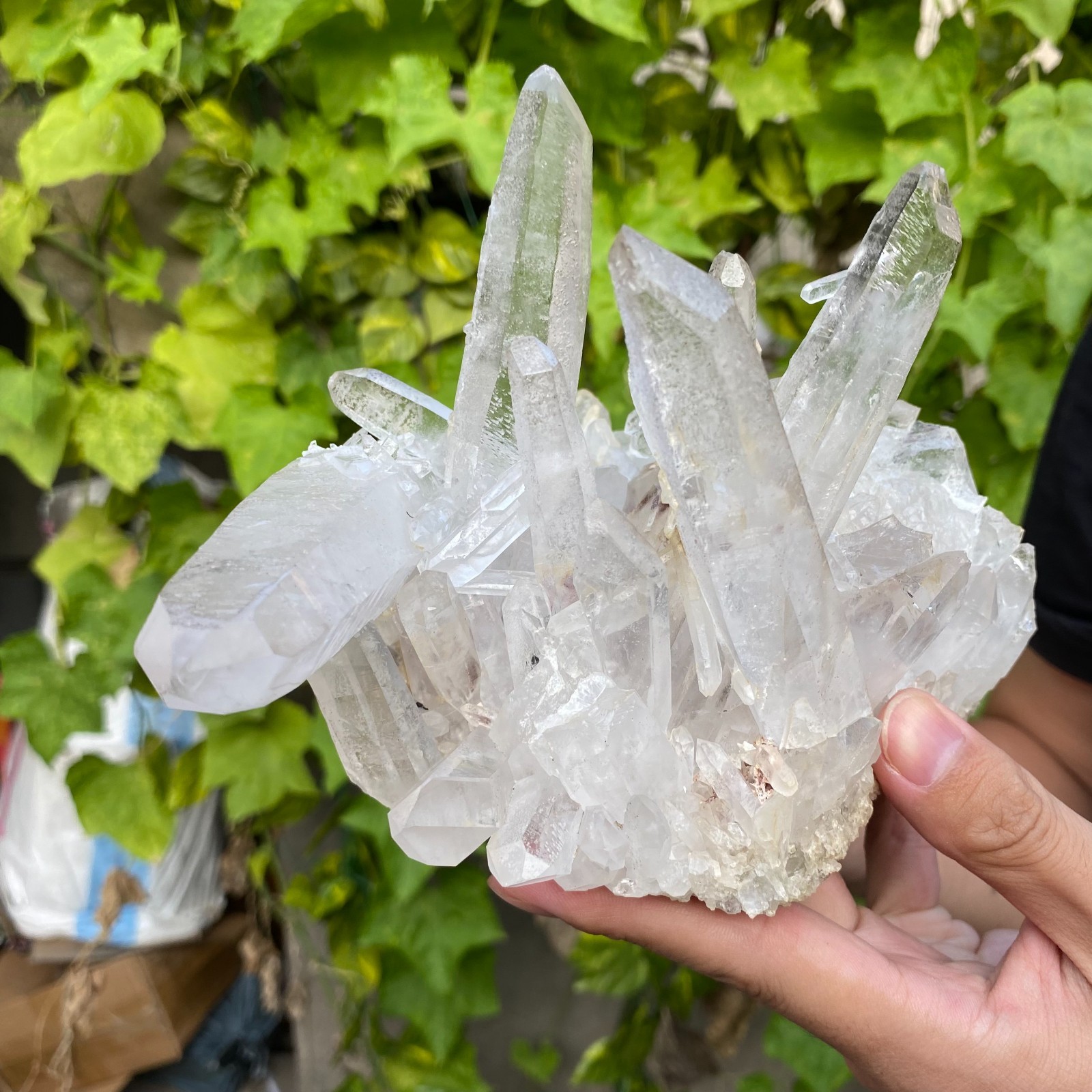 4.4LB Natural Clear white quartz crystal Point specimen mineral healing ...