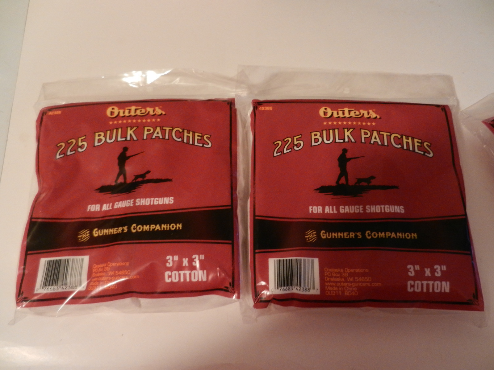 Outers Bulk Cotton Patches; 450 Patches; 3" x 3"; All Gauge Shotguns ...