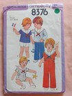 Simplicity 8376 Toddler's Sailor Jumpsuit, Top, Pants & Shorts Pattern ...