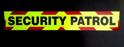 Security Patrol Fluorescent Magnetic Warning Sign | eBay