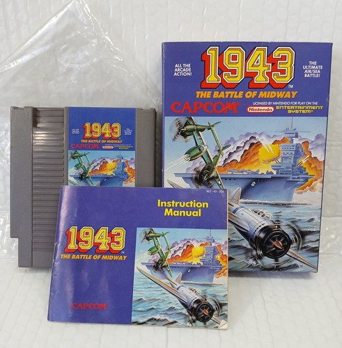 Nintendo NES 1943 BATTLE OF THE MIDWAY Game - Box, Manual, and Game ...