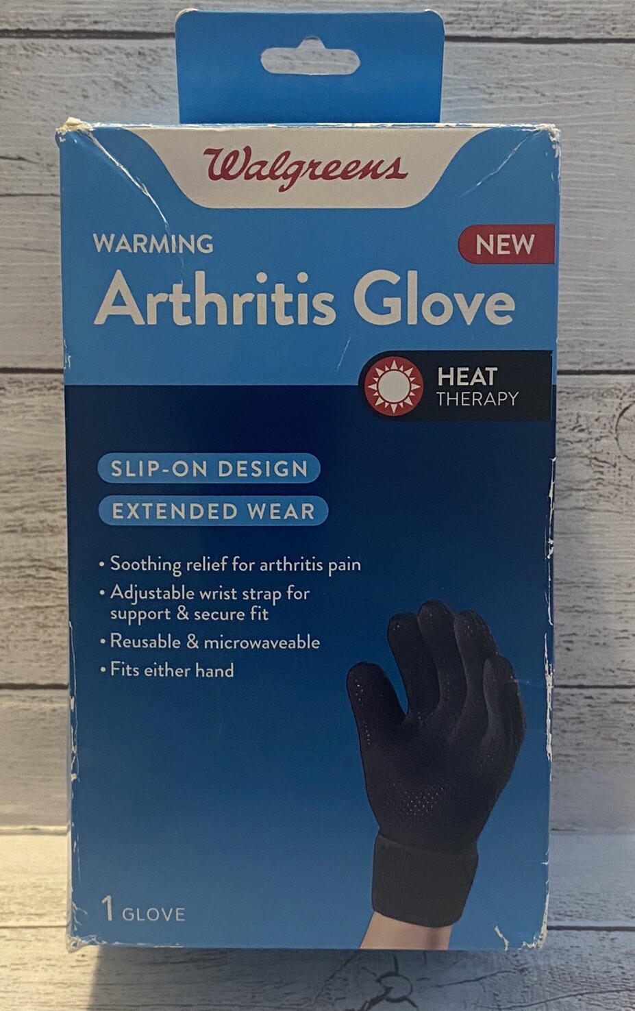 Walgreens Warming Arthritis Gloves Heat Therapy One Glove Extended Ware ...