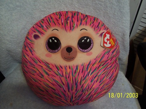 TY Squish Hildee The Hedgehog 13"- 14" Pillow Stuffed Animal New With ...