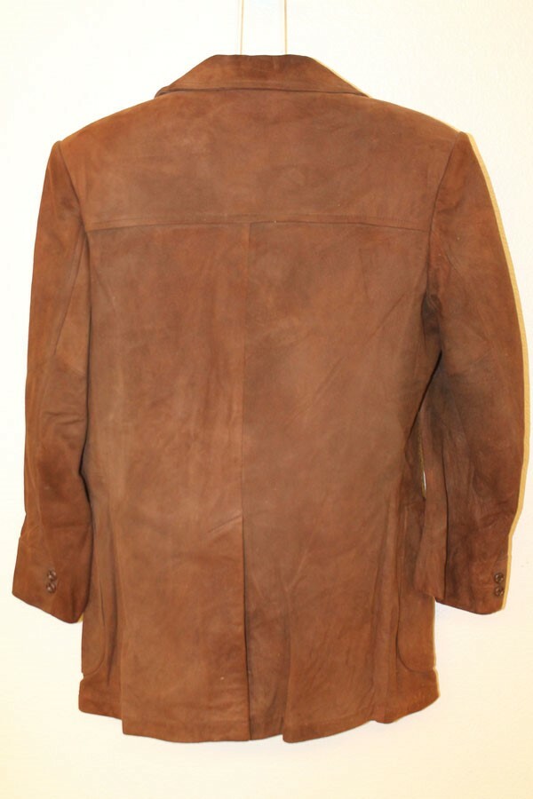 MENS ROBERT LEWIS VINTAGE PECAN BROWN LEATHER/SUEDE BLAZER/SPORTS ...