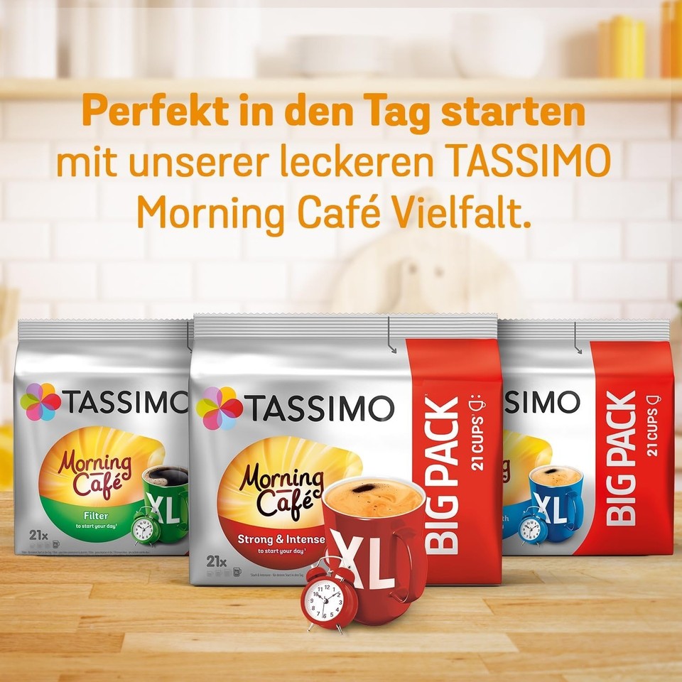 Tassimo Morning Café Capsules, 105 Coffee Capsules, Pack of 5, 5 x 21 ...