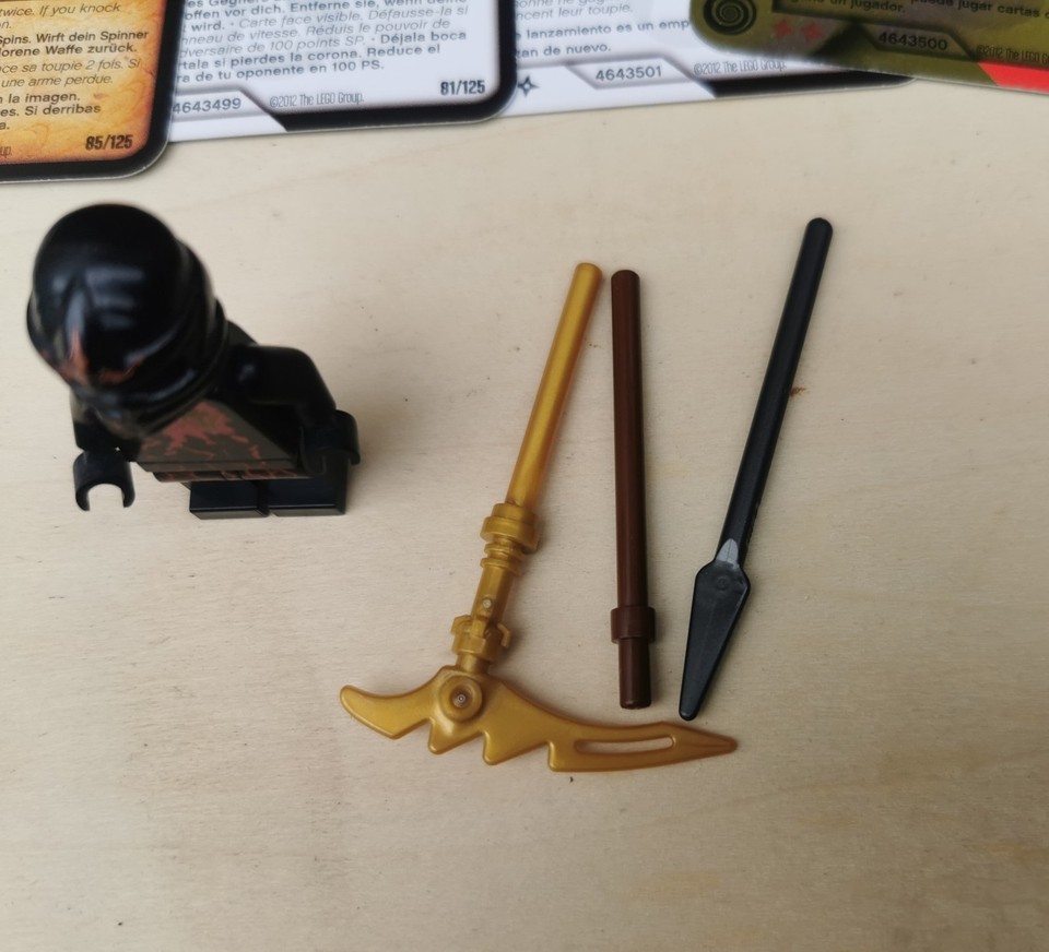 Lego Ninjago Nrg Cole 9572 MiniFigure Spinner Weapons Cards Collectable ...