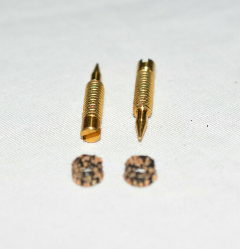 ( Pair ) Idle Air Fuel Mixture Screws Brass Cork Gaskets Fits: Holley ...