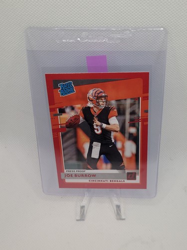 Joe Burrow Rated Rookie Red Press Proof RC 2020 Panini Donruss Grade ...