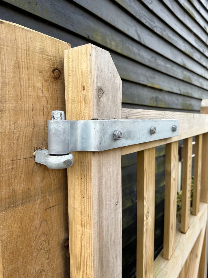 Field Gate Hinges Adjustable Set 5-Bar Heavy Duty Bottom Strap Driveway ...