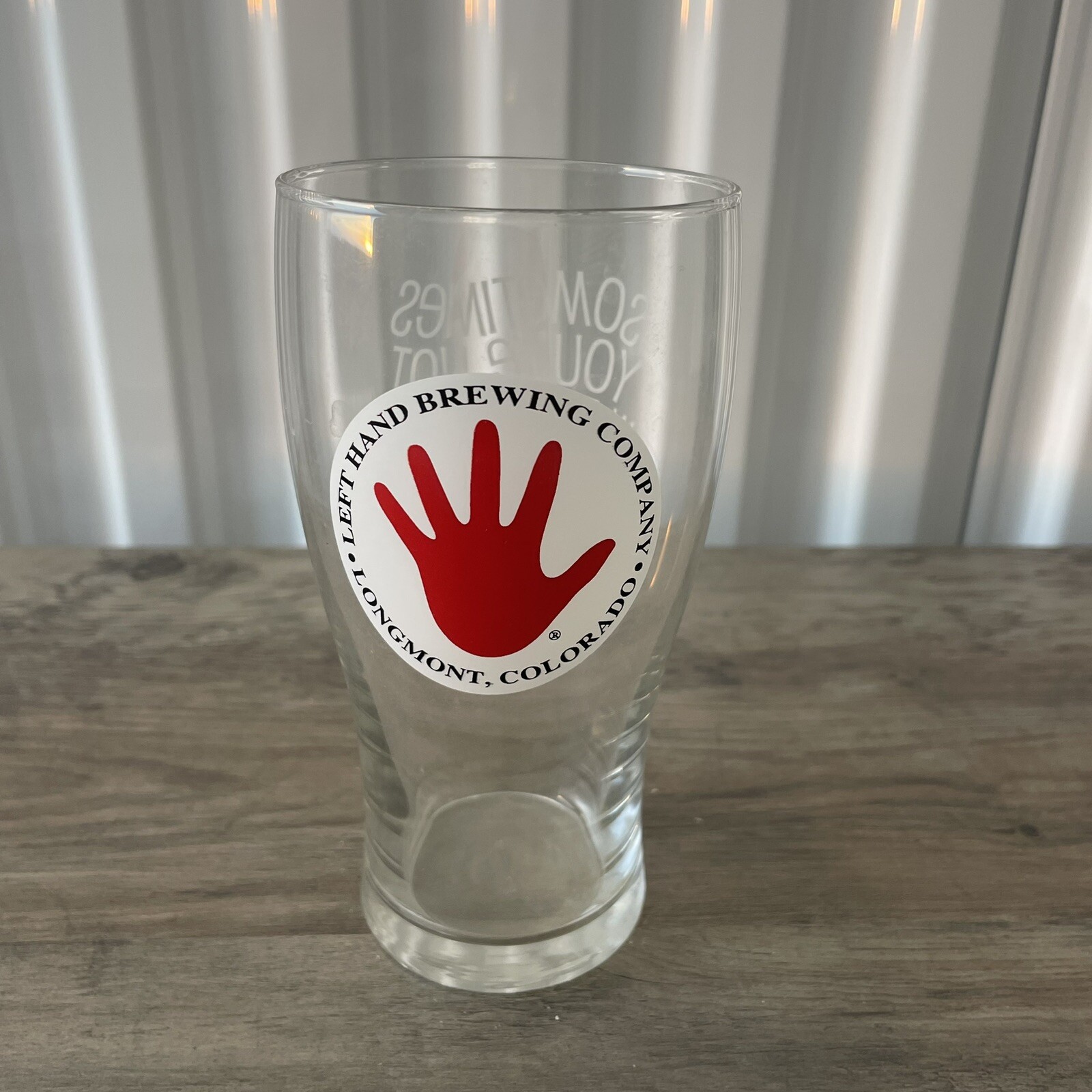 LEFT HAND BREWING CO Pint Glass Tulip Beer Glass Mancave Barware Man ...