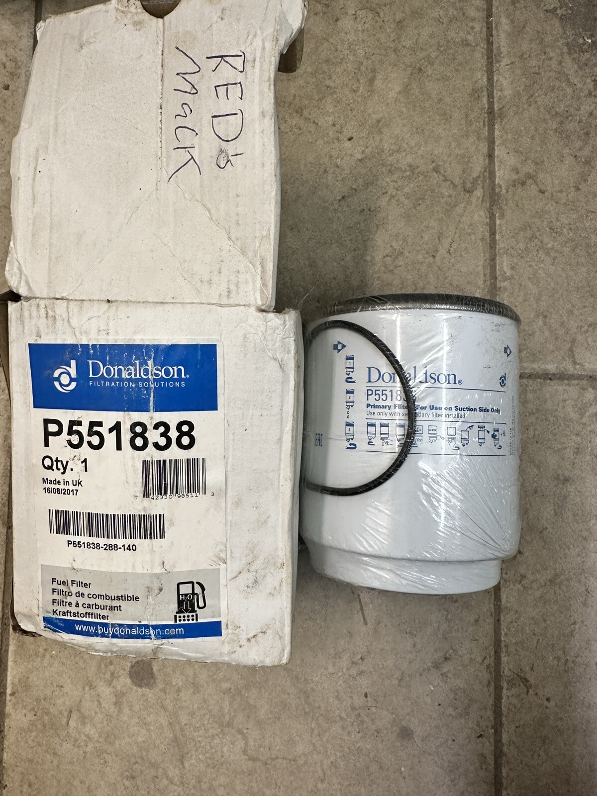 DONALDSON P551838 - Fuel filter cross reference