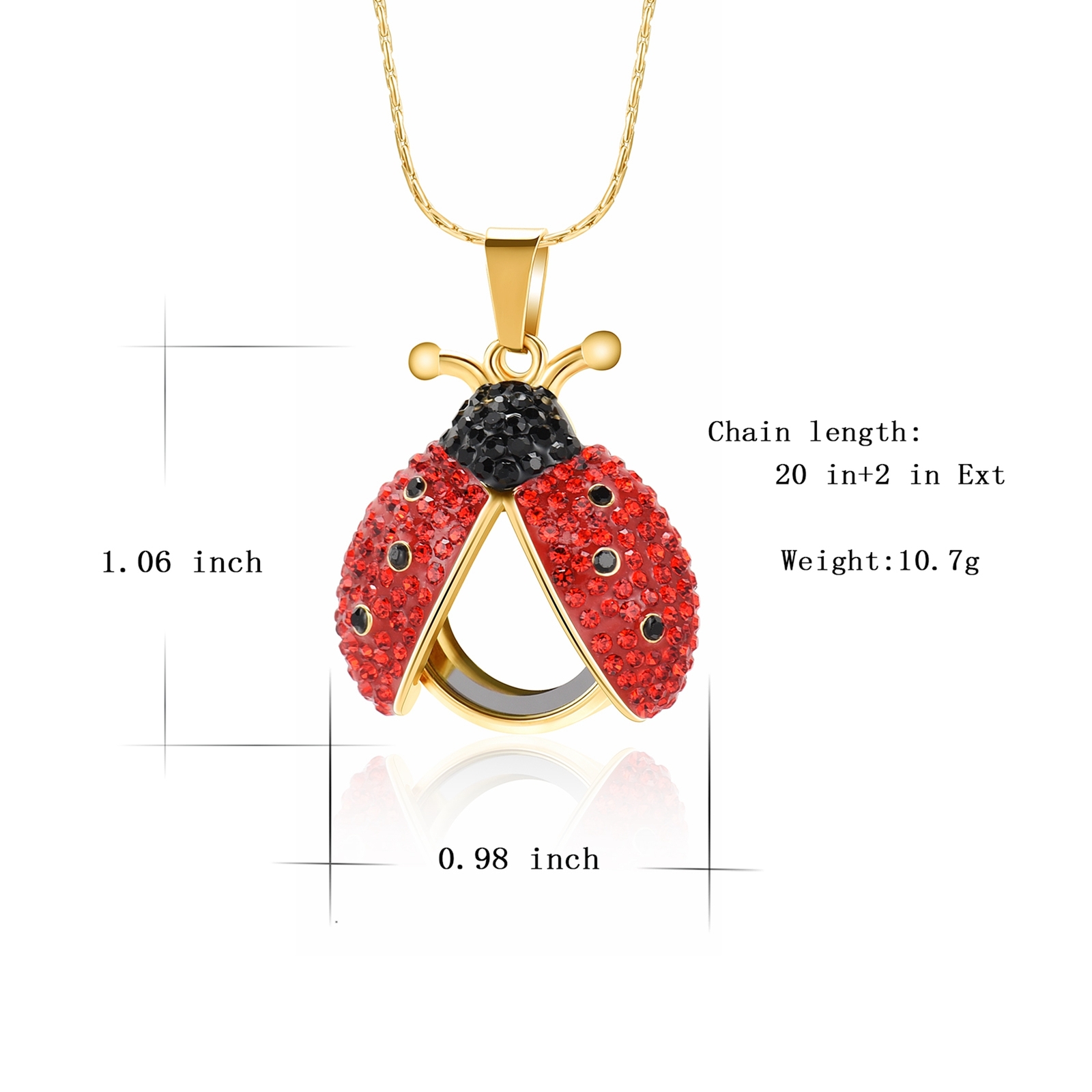 Cremation Jewelry Flying Ladybug Urn Necklace for Ashes Urn Keepsake ...
