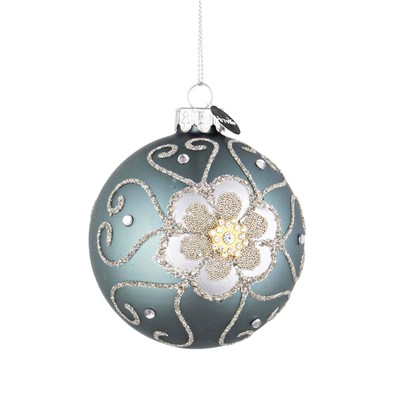 BIZZOTTO Addobbo Sfera Pallina Palla Albero di Natale Floret Vetro 8cm ...
