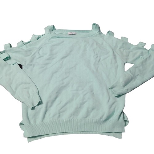 Meaneor Womens Sweater Green Size XL Nylon Blend Open Long Sleeve ...