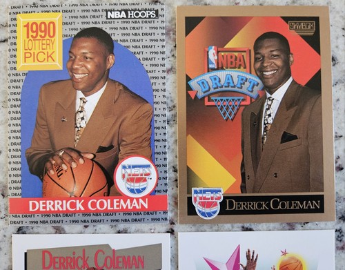 Derrick Coleman - lot of 4 rookie card RC - excellent condition - no ...
