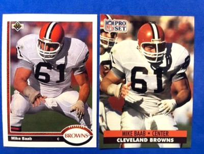 NFL - Mike Baab 1991 Upper Deck & 1991 Pro Set Football - Browns | eBay