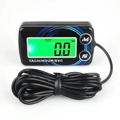 Hour Meter LCD Digital RPM Tac Tachometer Gas Engine Maintenance for 2/ ...