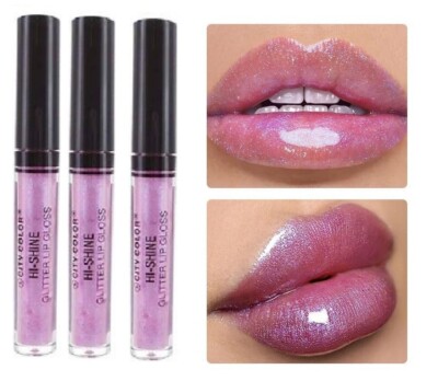 City Color Hi-Shine Glitter Holographic Lip Gloss Hydrating Glimmer ...