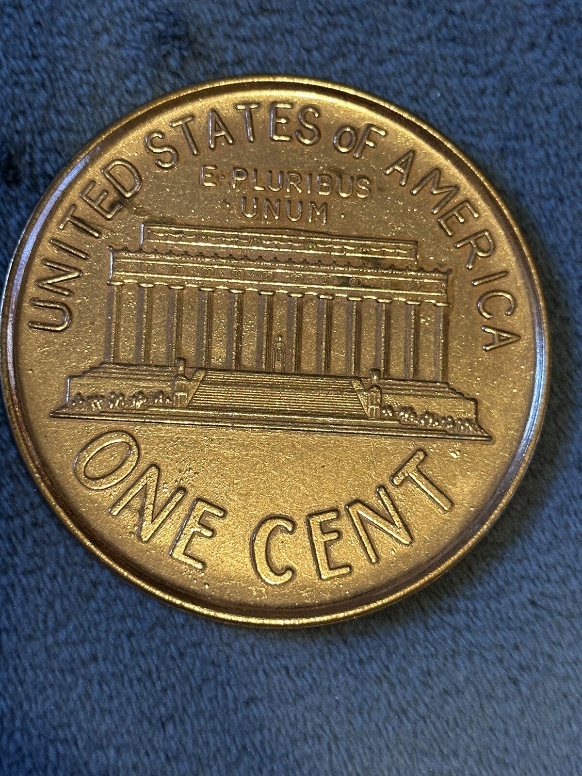 Large 3 Inch Novelty Medal/Coin/Coaster/Paperweight 1972 S Lincoln One ...