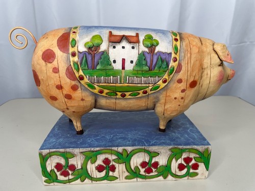 Jim Shore Country Heritage Farm Pig 2004 Heartwood Creek #118835 ...