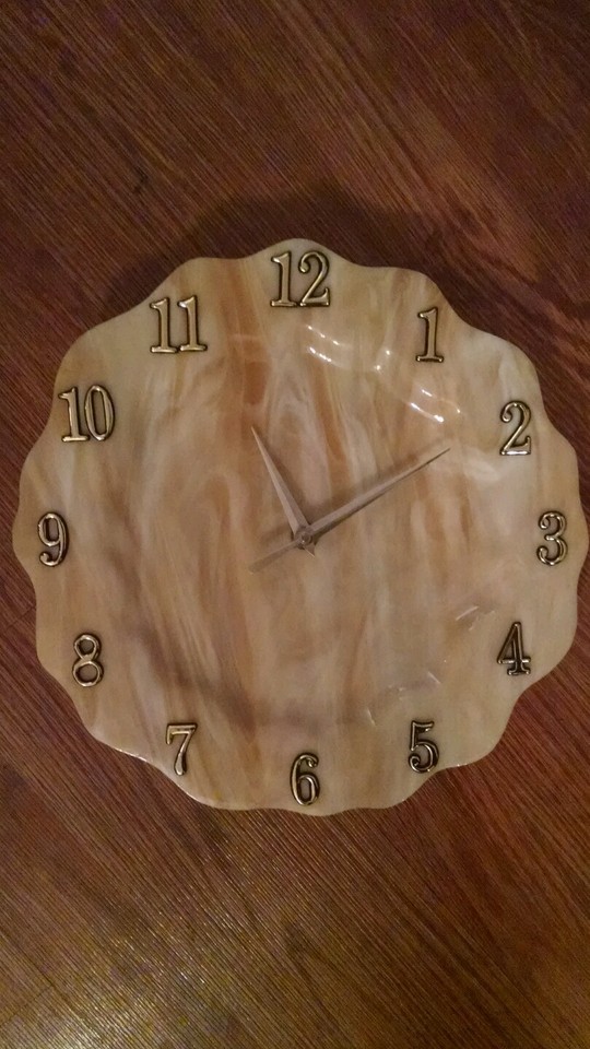 Gorgeous Swirling Tan Clock-Best Gift Ever !! | eBay