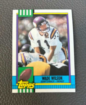 1990 Topps Football #114 Wade Wilson - Vikings QB | eBay