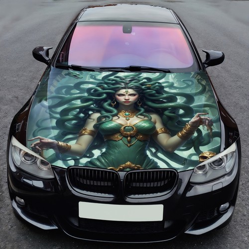 Car Hood Wrap Vinyl Decal Medusa Gorgon Fantasy Graphic Custom Size ...