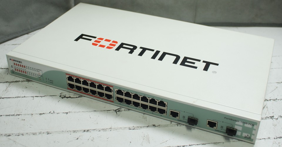 Fortinet FortiSwitch FS-124B-POE 24-Port 10/100 Ethernet PoE Edge ...