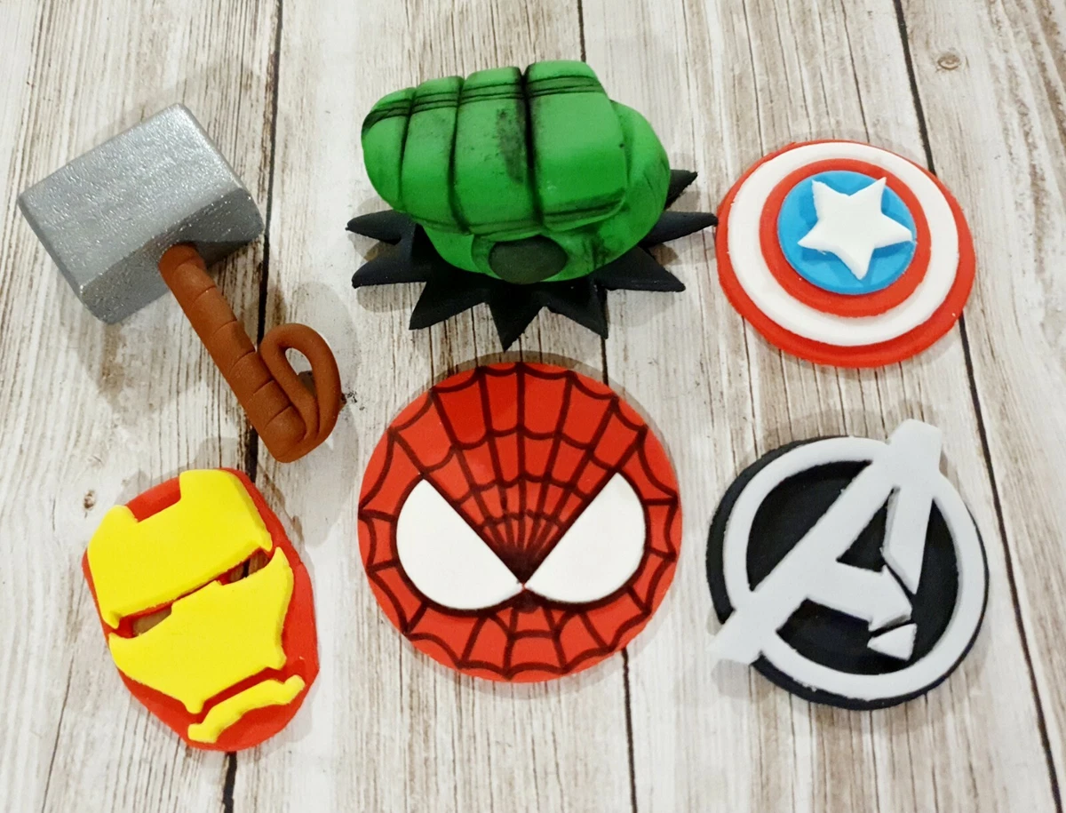 Superhero Fondant Cupcake Toppers