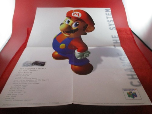 Super Mario 64 / Star Wars Shadows of the Empire N64 Foldable Promo ...