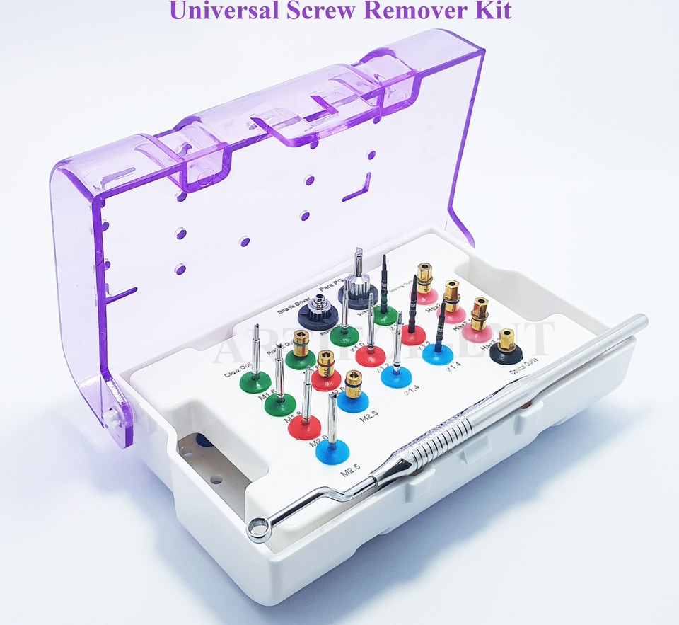 Implant Broken Fractured Screw Removal Kit Drill Guide Driver Dental ...