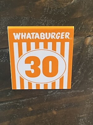 WHATABURGER TABLE TENT No. 30 CARD TEXAS HAMBURGER RESTAURANT # 30 | eBay