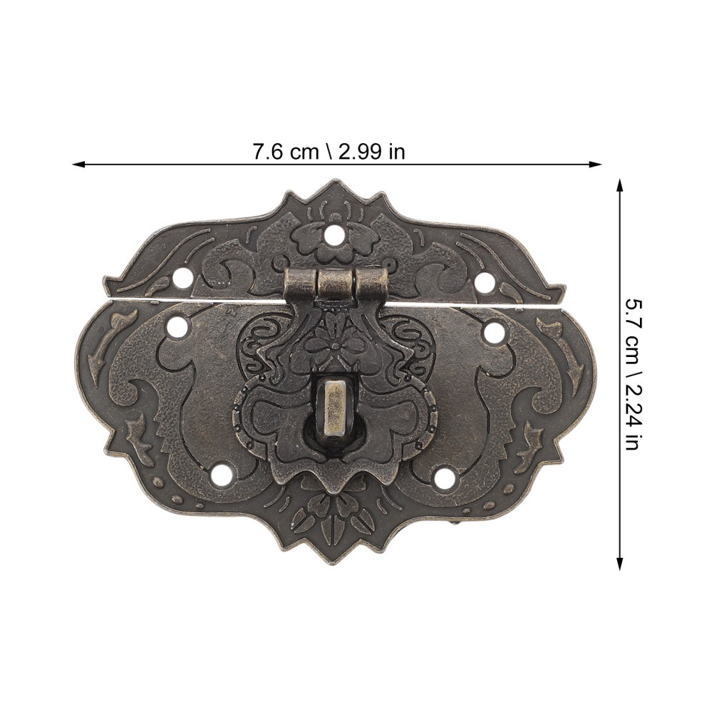 4 Pcs Box Clasp Clasps Metal Buckle Lock Fastener Hasp Cabinet Latch ...