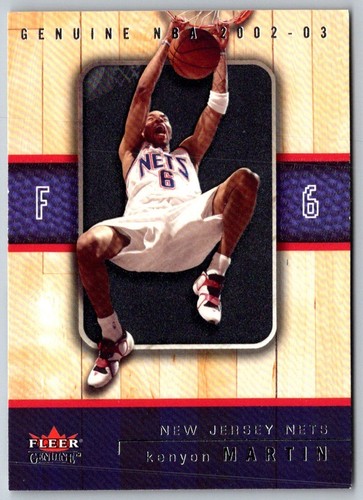 2002 Fleer Genuine Kenyon Martin #62 New Jersey Nets Basketball Card | eBay